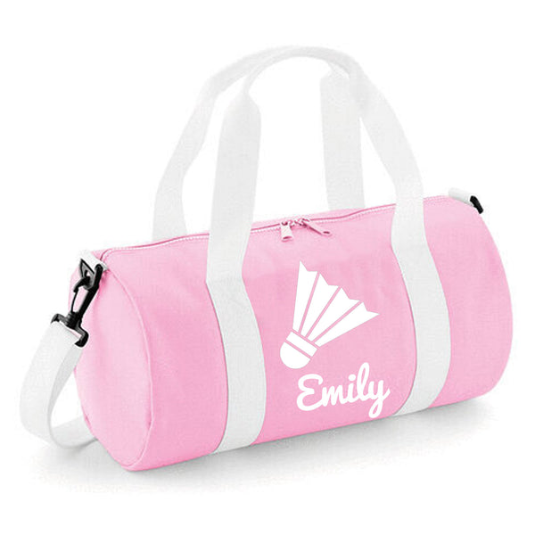 Personalised Badminton Barrel Bag, Shuttlecock Design with Name 12L ...