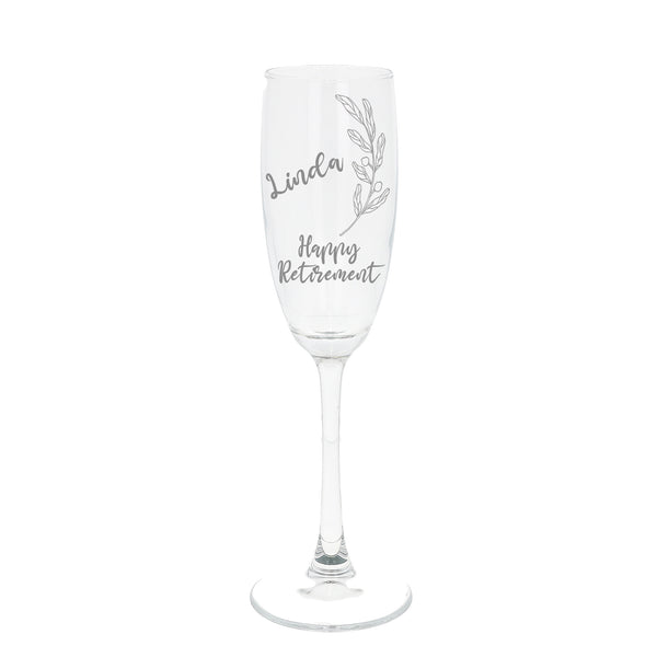 Personalised Champagne Glass For Retirement Gift – ALG UK